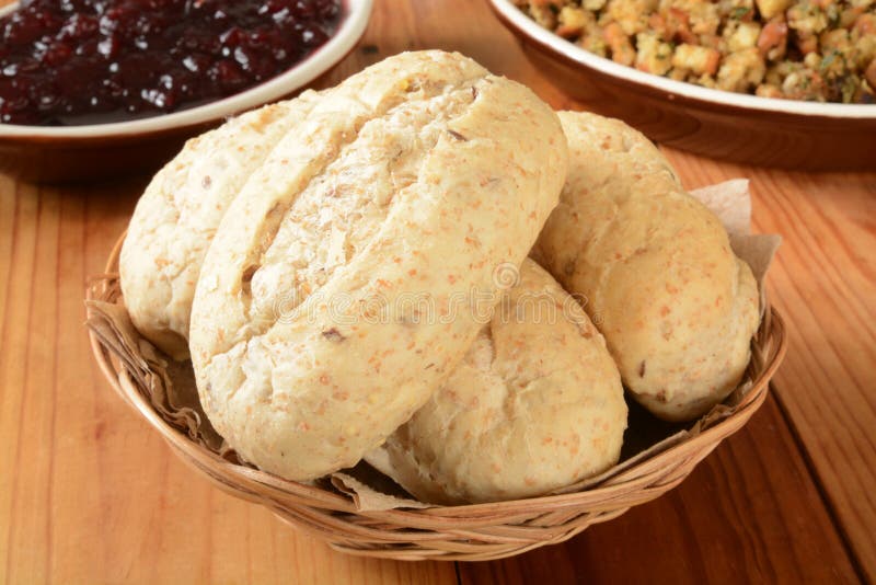 Whole grain dinner rolls stock image. Image of stuffing - 46284535