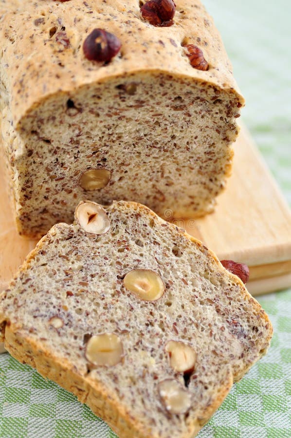 Whole Grain Hazelnut Bread stock image. Image of freshness - 34356155