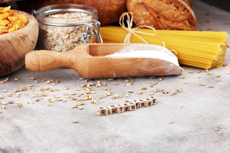 Whole Grain Products with Complex Carbohydrates Stock Photo - Image of ...
