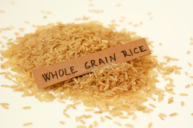 Whole Grain Rice with the Label Stock Image - Image of healthy ...