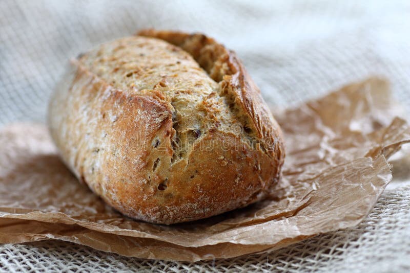 Whole grain roll stock image. Image of crispy, grain - 27540815