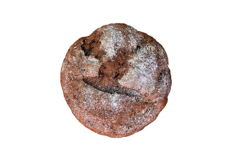 Whole Grain Rye Bread, Isolated on White Background. Top View Stock ...