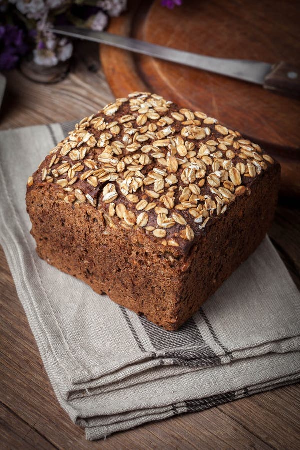 Whole Grain Rye Bread with Seeds. Stock Image - Image of baking, food ...