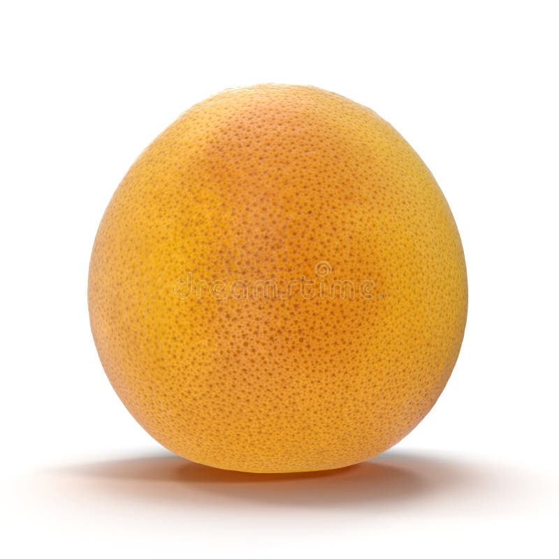 Whole Grapefruit Isolated on White Background 3D Illustration Stock ...