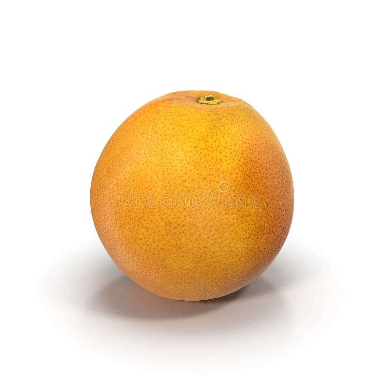 Whole Grapefruit Isolated on White Background 3D Illustration Stock ...
