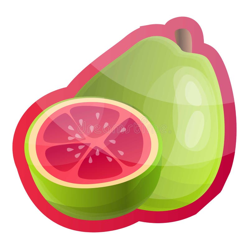 Half Guava Icon, Cartoon Style Stock Vector - Illustration of slice ...