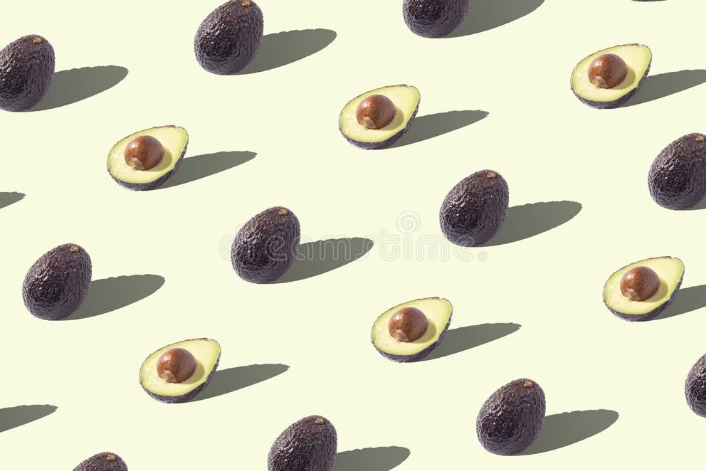 Avocado Seamless Repeating Pattern. Stock Image - Image of food, side ...