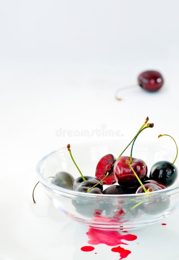 Half of cherry on a white. stock image. Image of delicious - 122723957