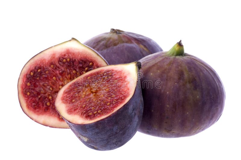 Whole and Half Figs, Isolated Stock Image - Image of halves, seeds: 6911763