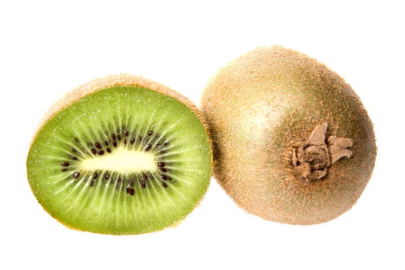 Whole and Half Kiwi Fruit stock photo. Image of skin, tropical - 5701512