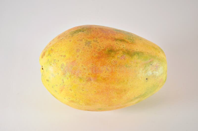 Whole and Half of Ripe Papaya Fruit with Seeds Stock Photo - Image of ...