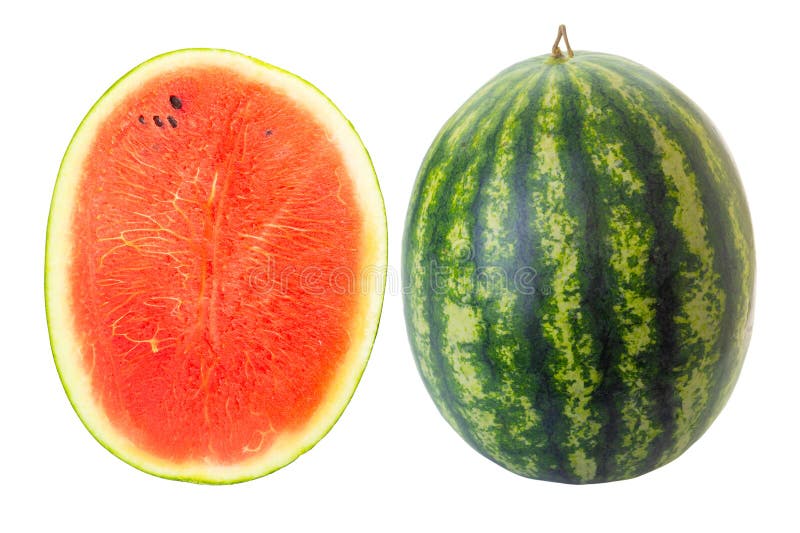 Whole Halved Watermelon Fruit Icon Stock Photos - Free & Royalty-Free ...