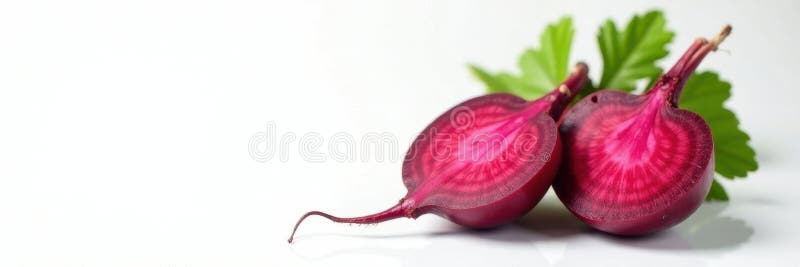 Whole Halved Beetroot, Pristine White Backdrop, Beta Vulgaris, Red Beet ...