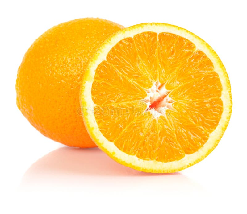 Whole and halved orange stock image. Image of nutritional - 15045165