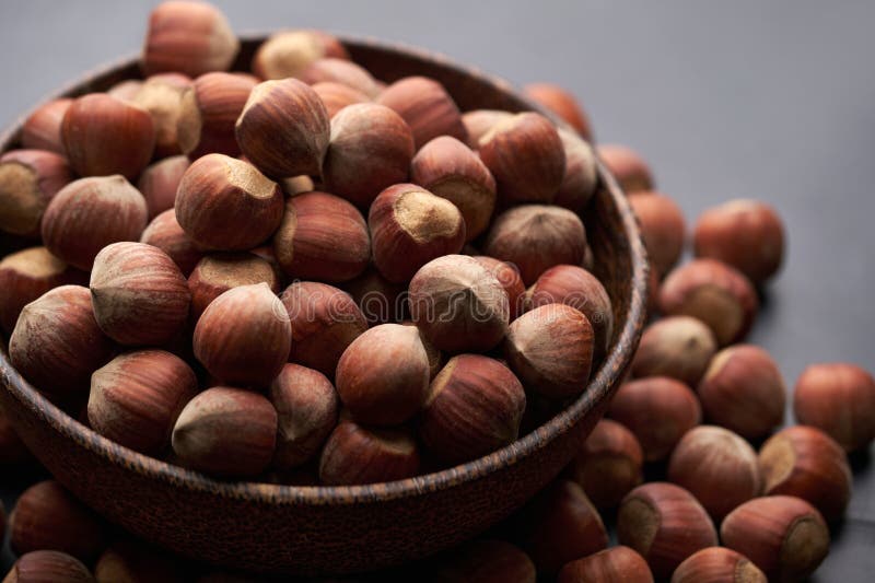 Whole Hazelnuts Nuts with Shell Close-up Studio Shot Stock Photo ...