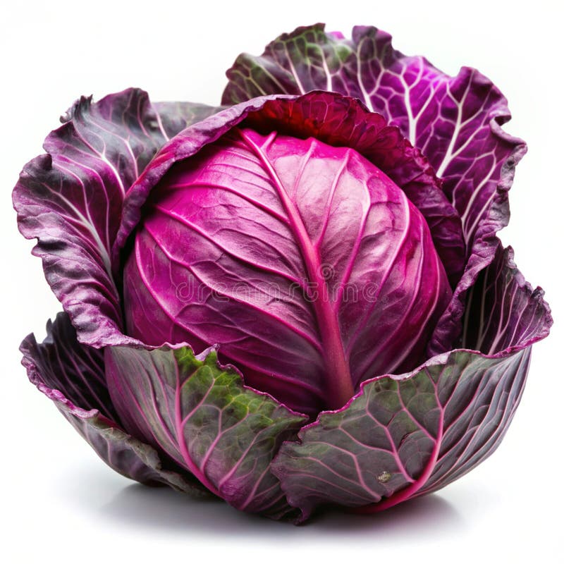 Whole red cabbage isolated stock image. Image of purple - 370481993