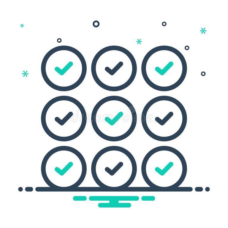 Mix Icon for Whole, Full and Entire Stock Vector - Illustration of full ...