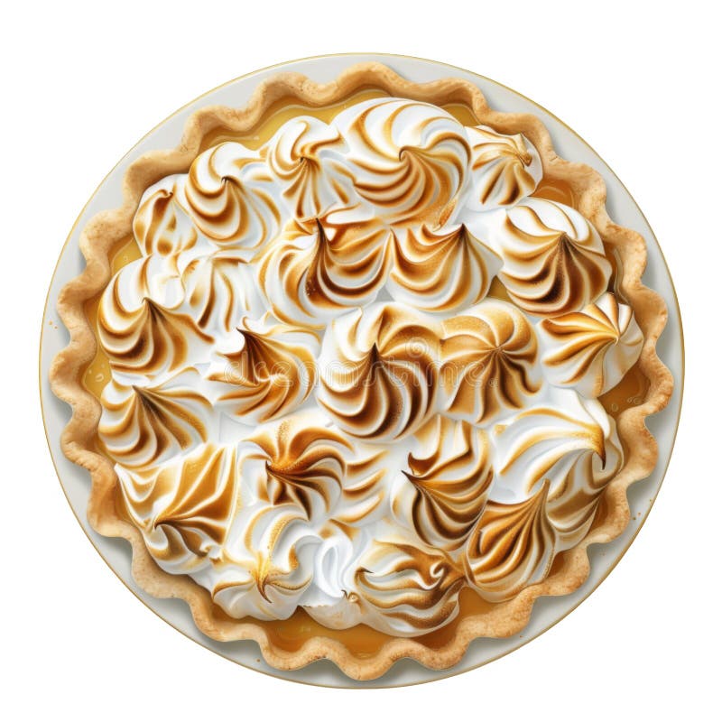 A Whole Lemon Meringue Pie with Toasted Meringue Stock Photo ...