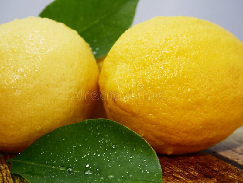 Whole Lemons and Leaf. Fruit Image Stock Photo - Image of refreshment ...