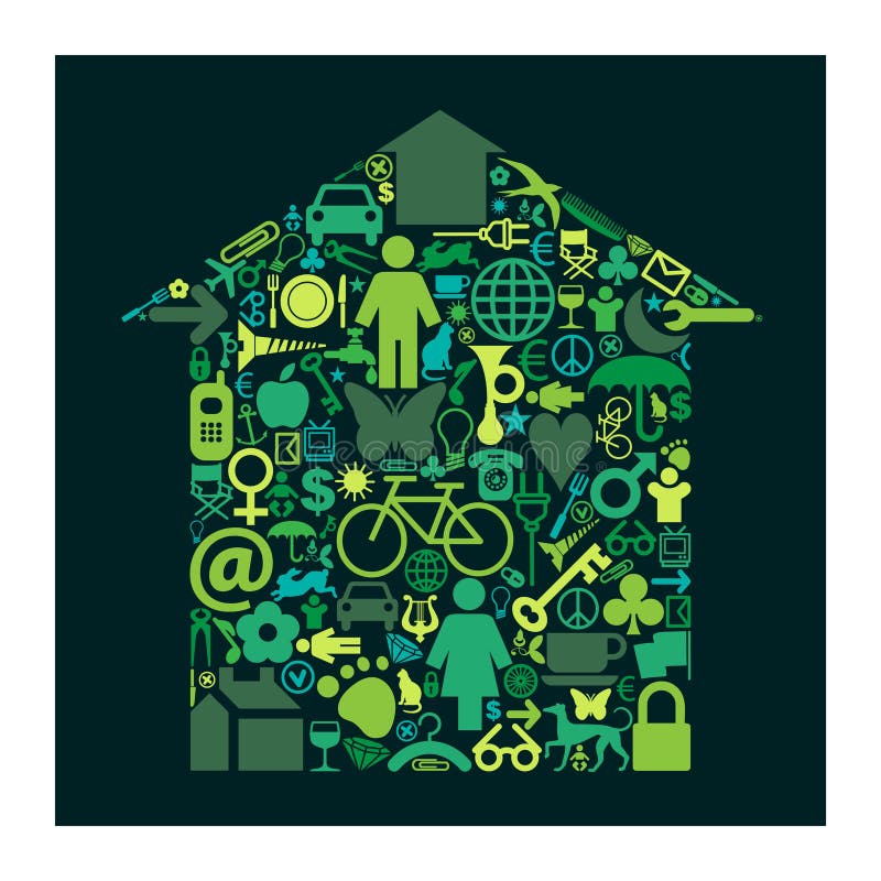 The Whole Life in Home Icon Stock Vector - Illustration of usual, icon ...