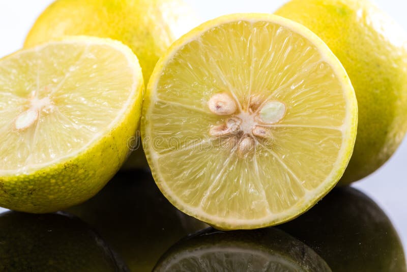 Whole Lime and Halves, Close-up Slices with Water Splashes Stock Image ...