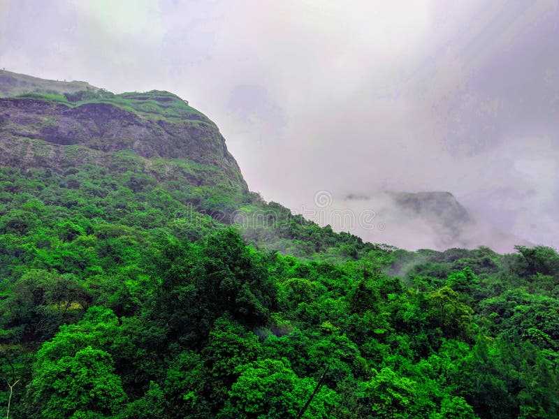 Side view of the mountains stock image. Image of morning - 153729257