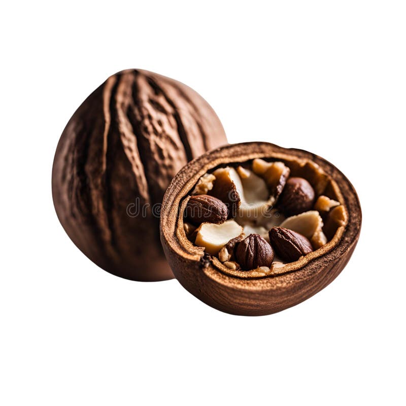 Whole Nutmeg, Simple and Striking Stock Image - Illustration of ...