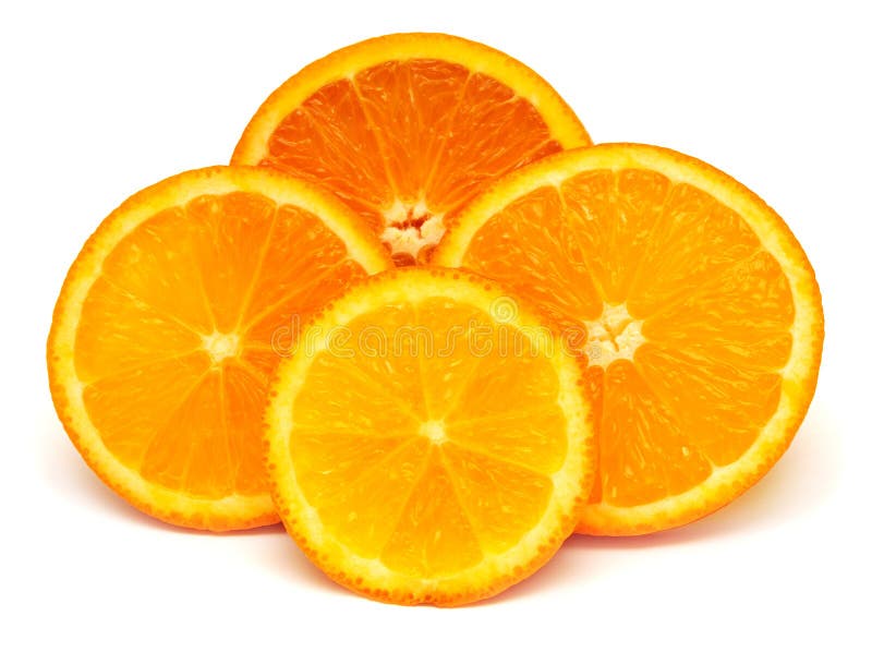 Whole Orange Fruit and His Segments or Cantles Stock Image - Image of ...