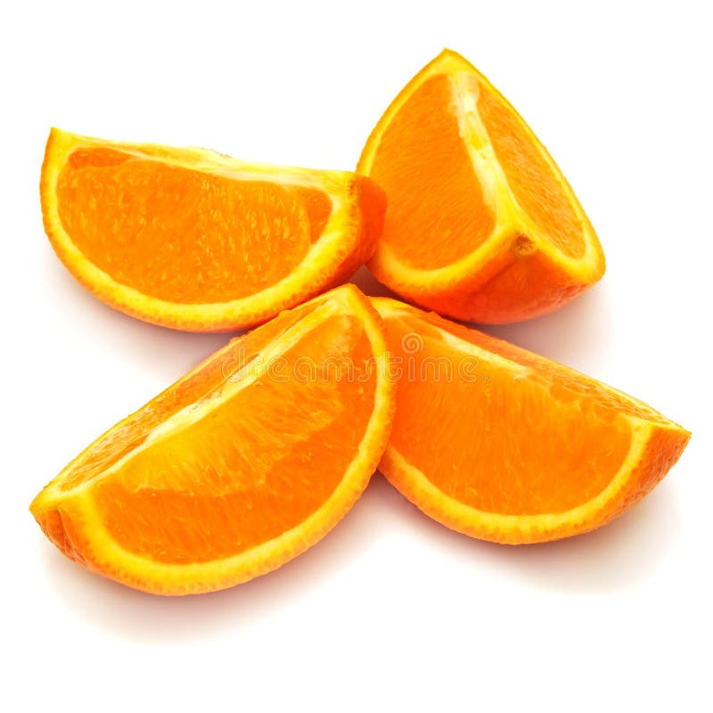 Whole Orange Fruit and His Segments or Cantles Stock Image - Image of ...