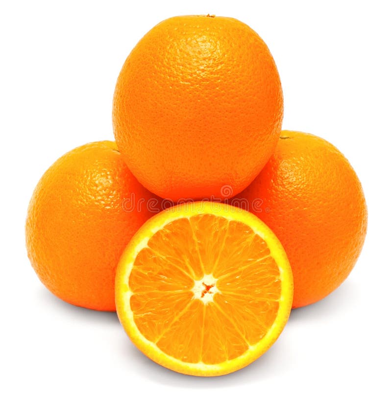 Whole Orange Fruit and His Segments or Cantles Stock Photo - Image of ...