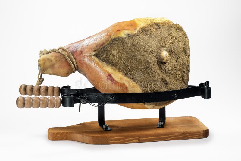 Whole Parma Ham in the Vice Stock Photo - Image of cuisine, meat: 130556106