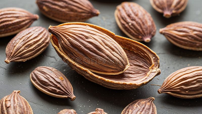 Whole Peeled Ambarella Seed with Rough Texture and Almond-shaped Form ...