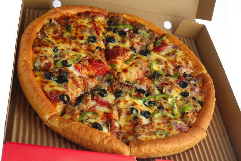 Whole Pizza In A Box Stock Photo - Image: 12766000