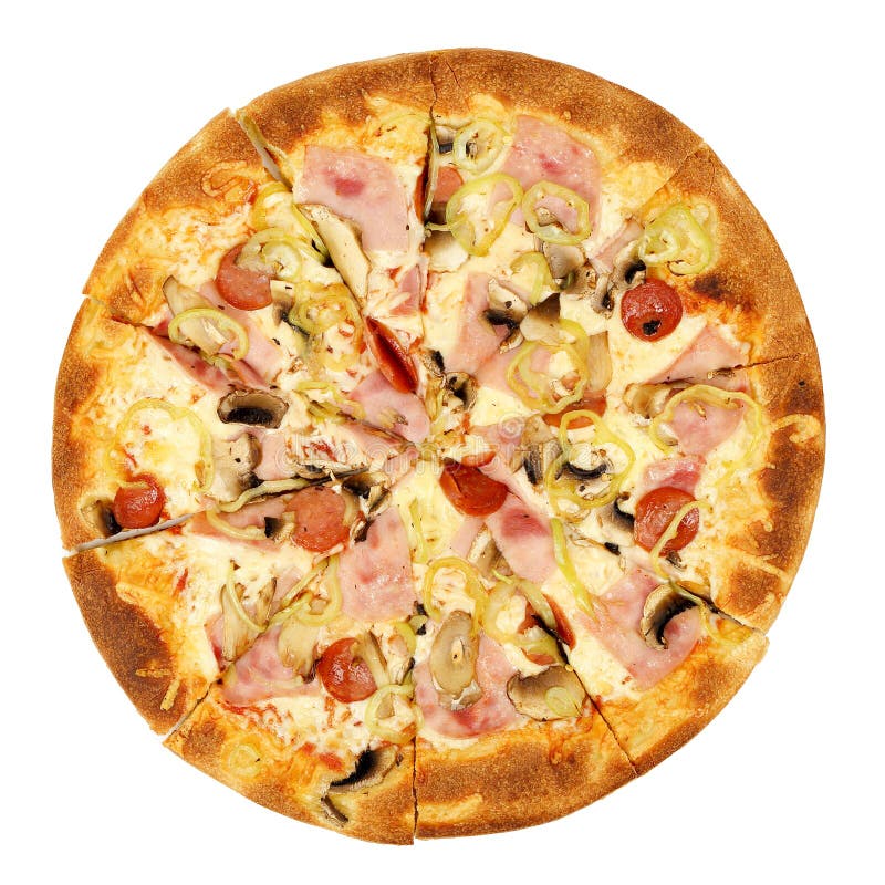 Whole pizza stock photo. Image of food, unhealthy, round - 90470872