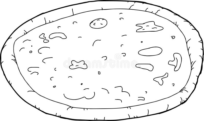 Whole Pizza Outline stock vector. Illustration of food - 47626253