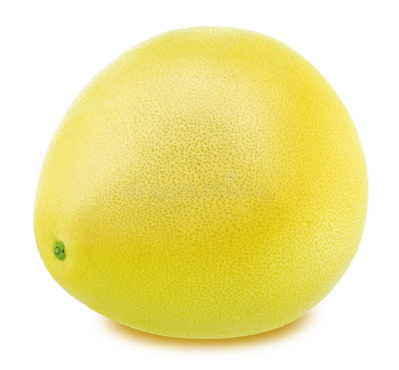 Whole Pomelo with Leaf Isolated on a White Background. Stock Photo ...