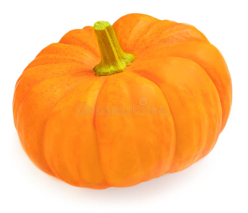 Whole Pumpkin Isolated on White Background. Fresh Pumpkin for Halloween ...