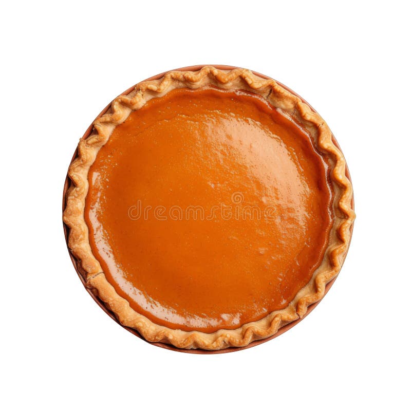 A Whole Pumpkin Pie with a Flaky Crust Stock Illustration ...