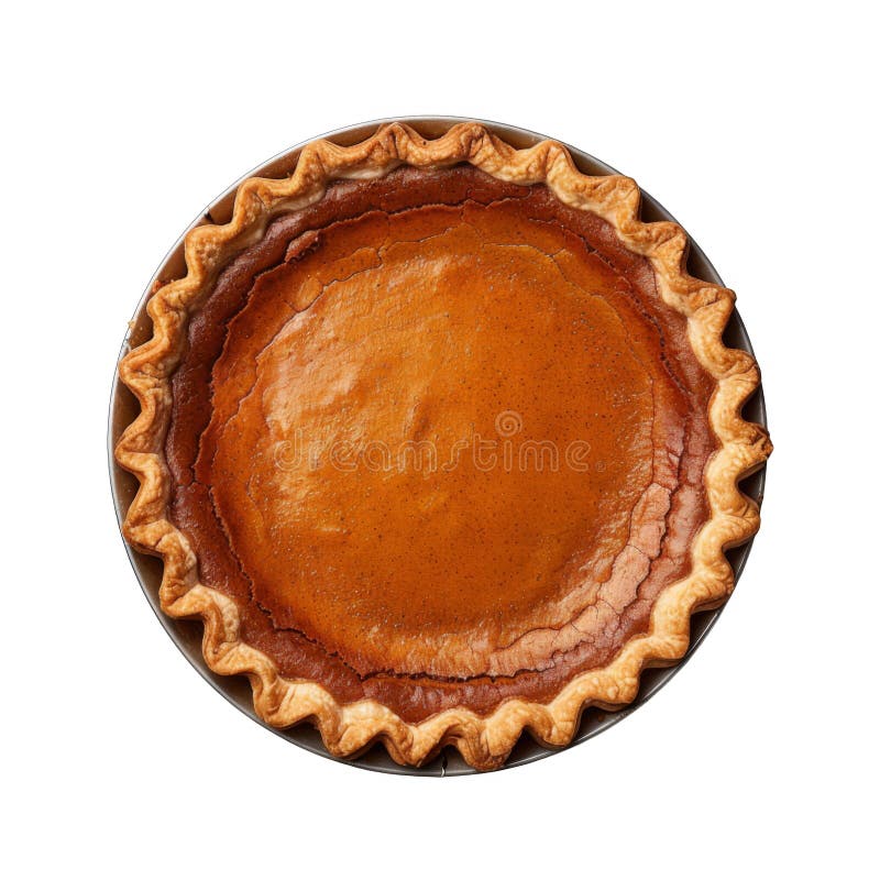 A Whole Pumpkin Pie with a Flaky Crust Stock Illustration ...