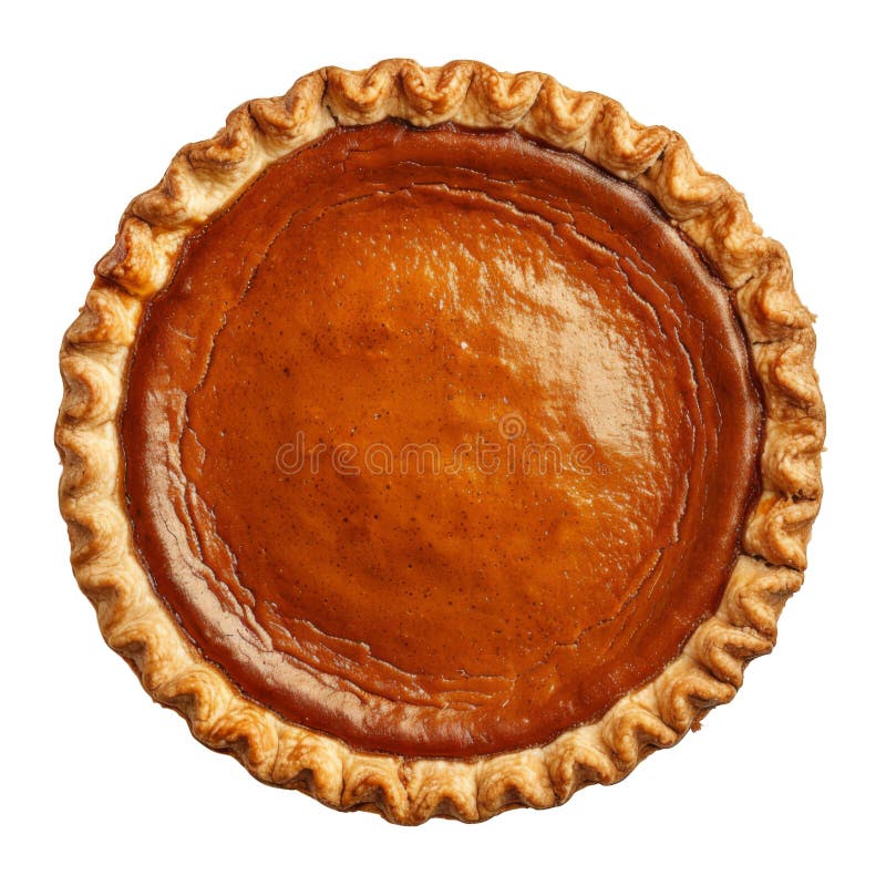 A Whole Pumpkin Pie with Golden Brown Crust Stock Illustration ...