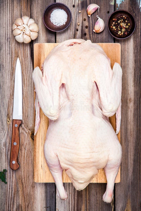 Whole Raw Duck Ready To Cook Stock Photo - Image of plank, bird: 63346318