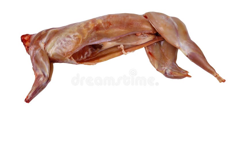 Whole Raw Rabbit Meat Isolated on White Background Stock Image - Image ...