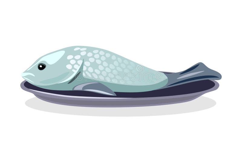 Whole Raw, Salted or Smoked Bright Silver Fish is on Plate. Marinated ...