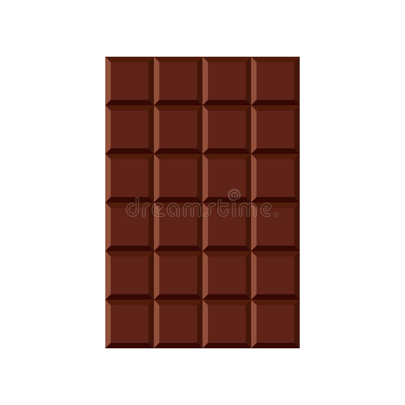 Whole Rectangular Chocolate Bar. Square Pieces of Dark Brown Milk ...