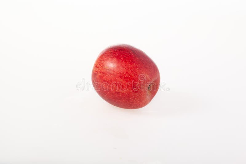 Whole Red Apple Isolated on White Background Stock Image - Image of ...