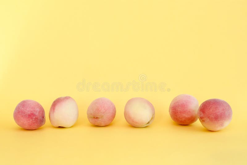 Ripe Beautiful Peach Split in Half. Visible the Stone is Stock Image ...