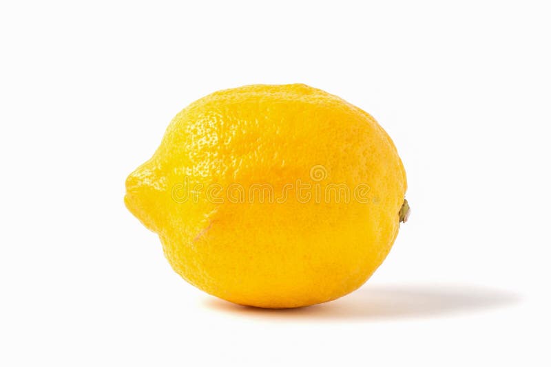 Whole Ripe Lemon Isolated on White Background Stock Image - Image of ...