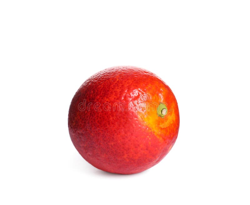 Whole Ripe Red Orange Isolated on White Stock Photo - Image of ...