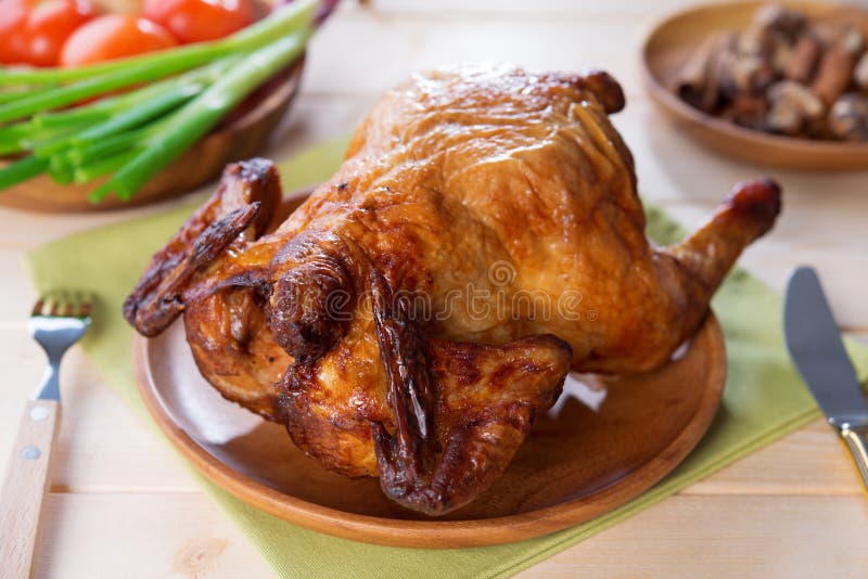 Whole Roast Chicken Ready To Eat Stock Image - Image of meat, gourmet ...