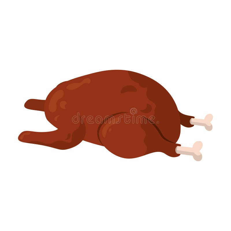 Whole Roasted Chicken. Vector Stock Vector - Illustration of vector ...